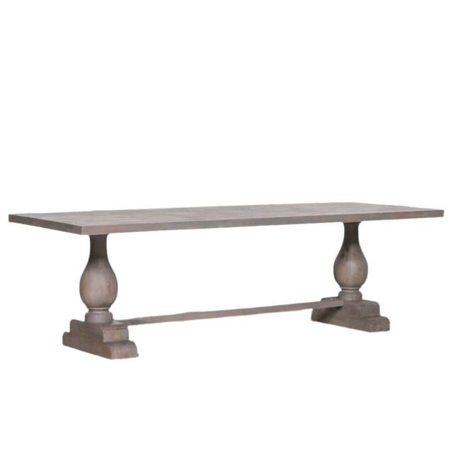 Wooden Rustic Rectangular Dining Table 260cm by Furniture Edit ...