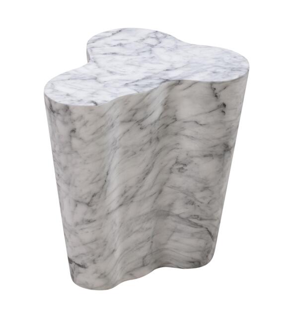 Slab Marble Short Side Table by Furniture Edit | ufurnish.com