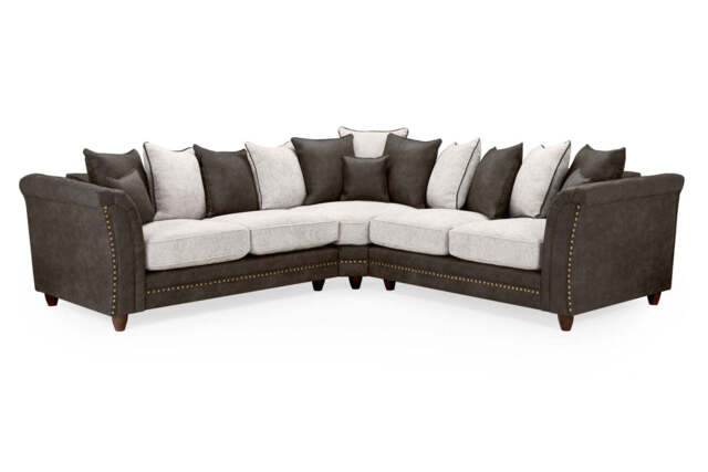 Bella Sofa Grey Scatter Back Large Corner by Furniture Edit | ufurnish.com