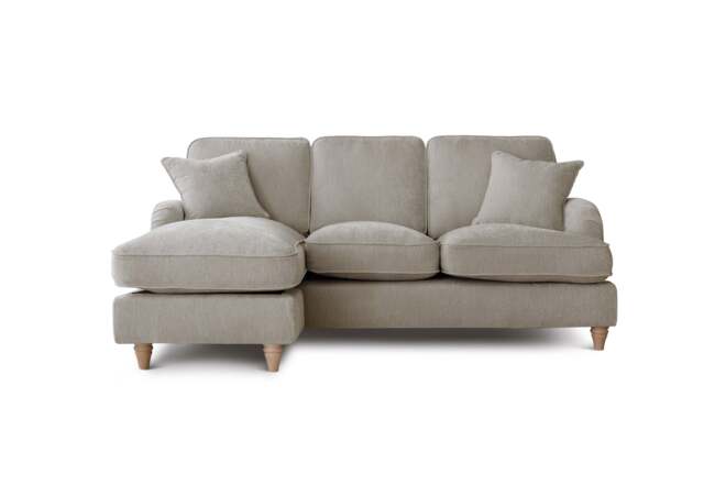 Left Hand Chaise Sofa Manhattan Putty by Furniture Edit | ufurnish.com