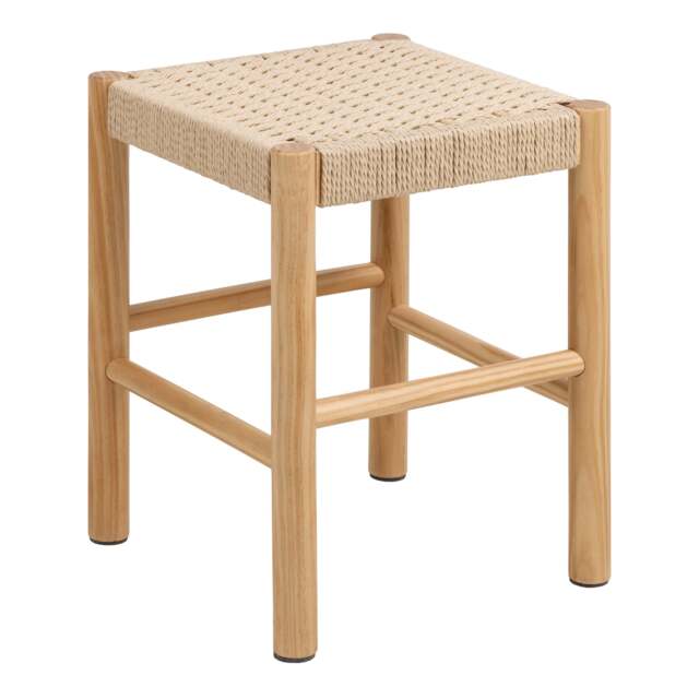 Alvin Weaved Stool in Off White by Furniture Edit | ufurnish.com