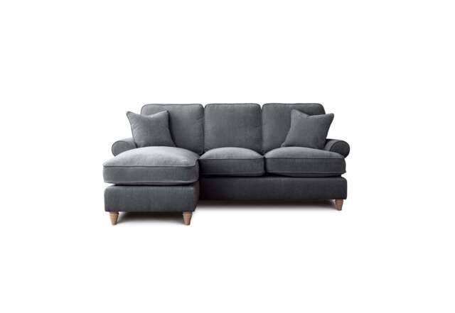 Left Hand Chaise Sofa Manhattan Charcoal by Furniture Edit | ufurnish.com
