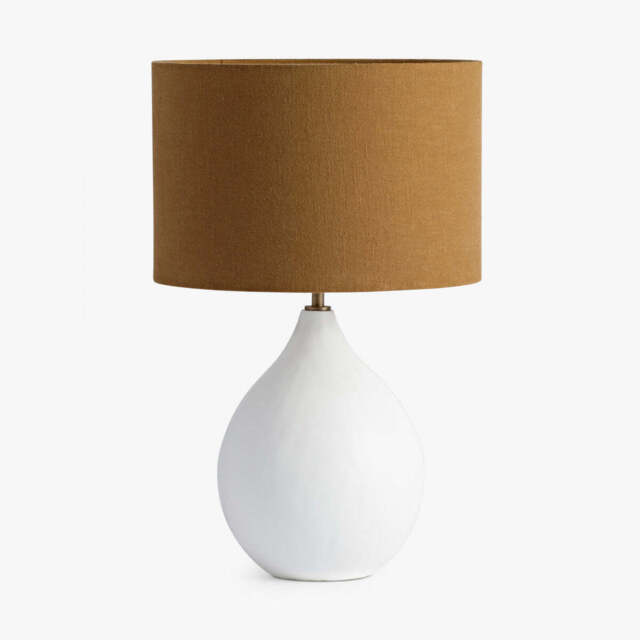 Stark Lamp Small Round Gesso by Furniture Edit | ufurnish.com