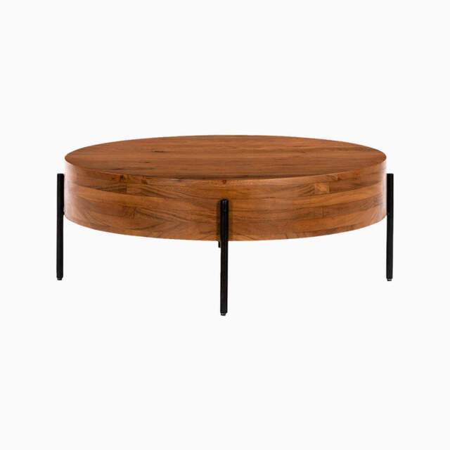 Solomon Acacia Wood Coffee Table by Furniture Edit | ufurnish.com