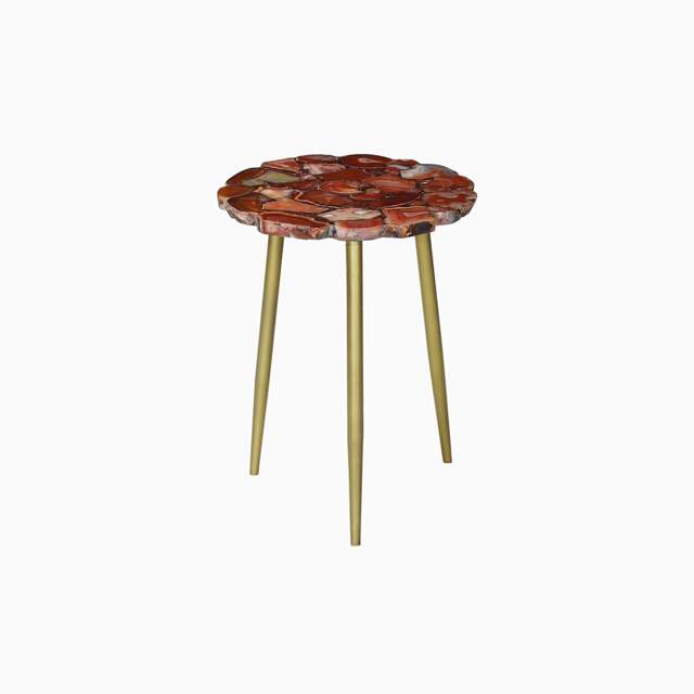Myra Red Agate End Table by Furniture Edit | ufurnish.com