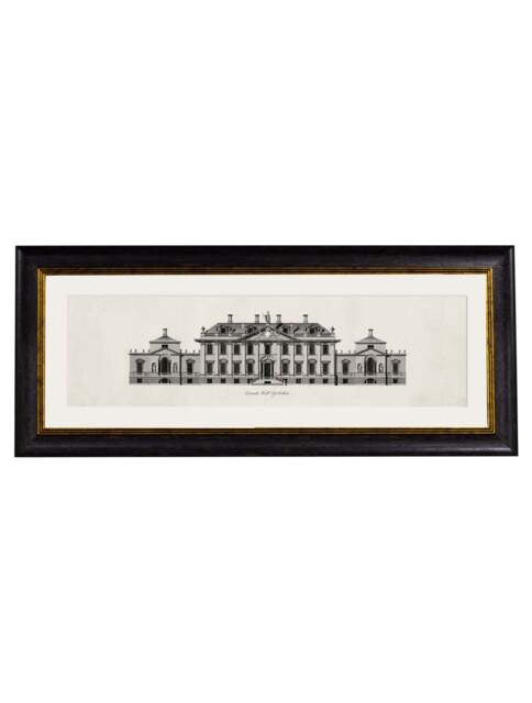 c.1737 Architectural Elevations of Stately Homes - 95 x 38cm / Oxford ...