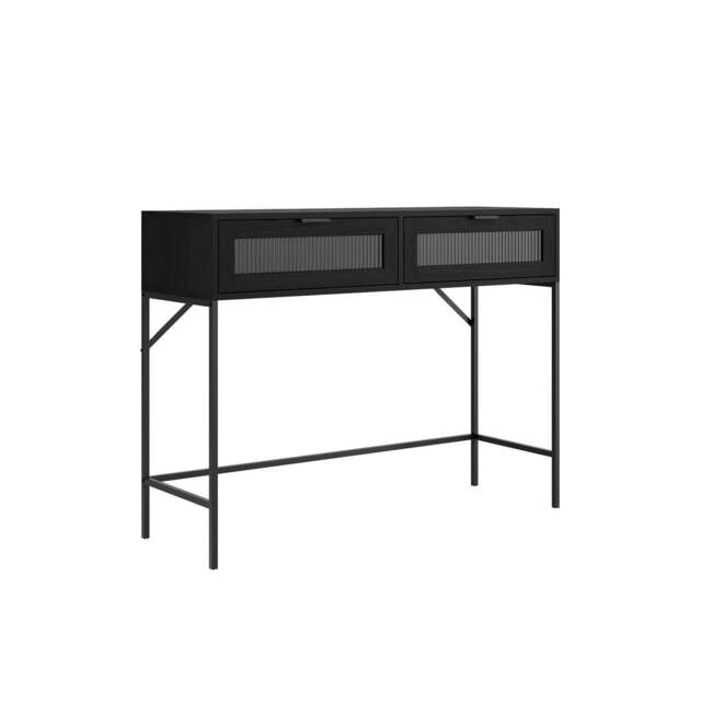 LINCOLN MATTE BACK / REEDED CONSOLE TABLE by Furniture Edit | ufurnish.com