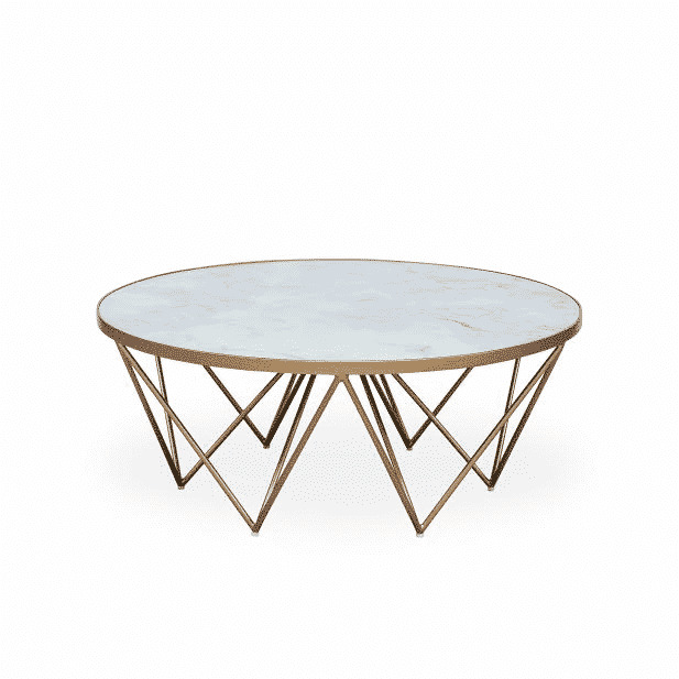 Fendi Round Coffee Table White Marble Glass by Furniture Edit ...