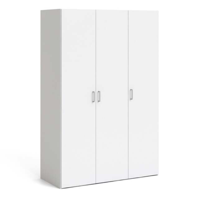 Space Wardrobe 3 Doors White 1750 by Furniture Edit | ufurnish.com