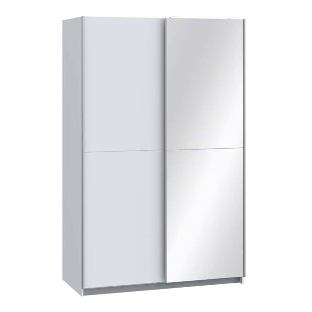 Babetta 2 Door Sliding Wardrobe in Matt White with Mirrored Door by ...