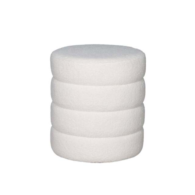 Boucle Beehive Round Stool by Furniture Edit | ufurnish.com