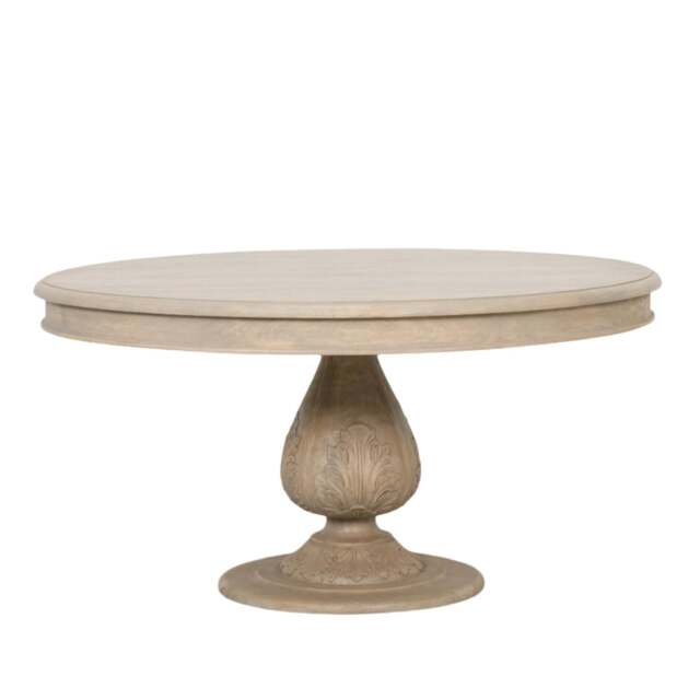 Rustic Light Wood 150cm Round Acorn Dining Table by Furniture Edit ...