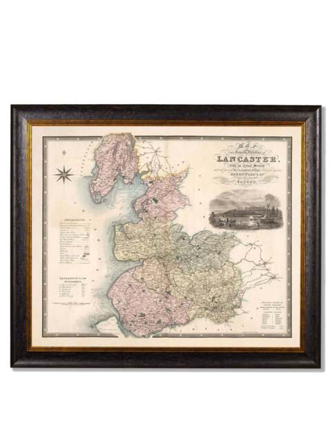 c.1830 County Maps of England - 70 x 84cm / Oxford / Lancaster by ...