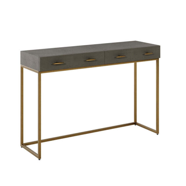 Raphia Console Grey Shagreen by Furniture Edit | ufurnish.com