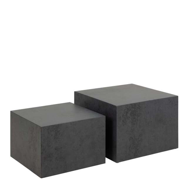 Dice Square Coffee Table Set in Black Ocean Rough Paper by Furniture ...