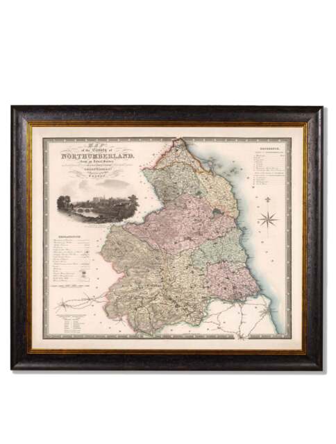 c.1830 County Maps of England - 70 x 84cm / Oxford / Northumberland by ...