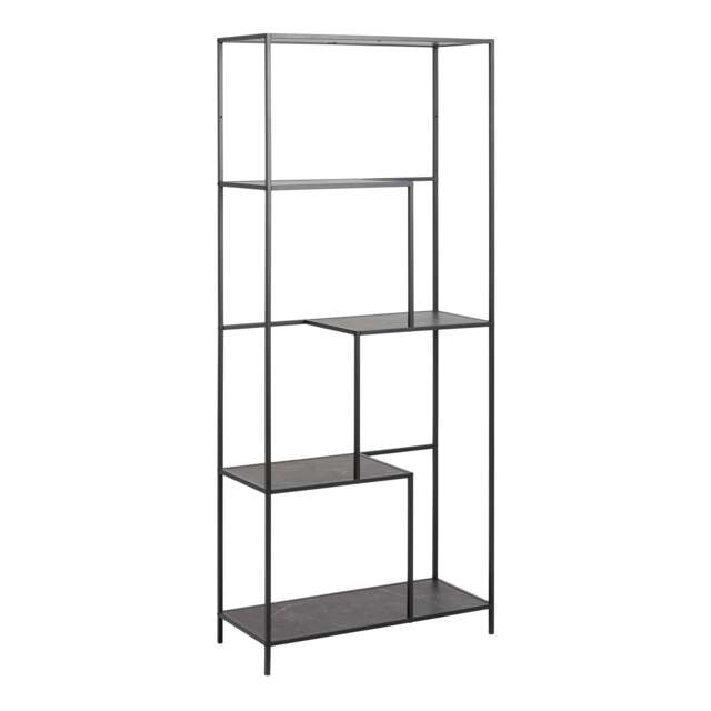 Infinity Bookcase with 4 shelves in Black by Furniture Edit | ufurnish.com