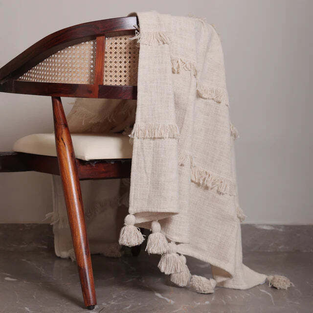 Coco Woven Throw by Furniture Edit | ufurnish.com