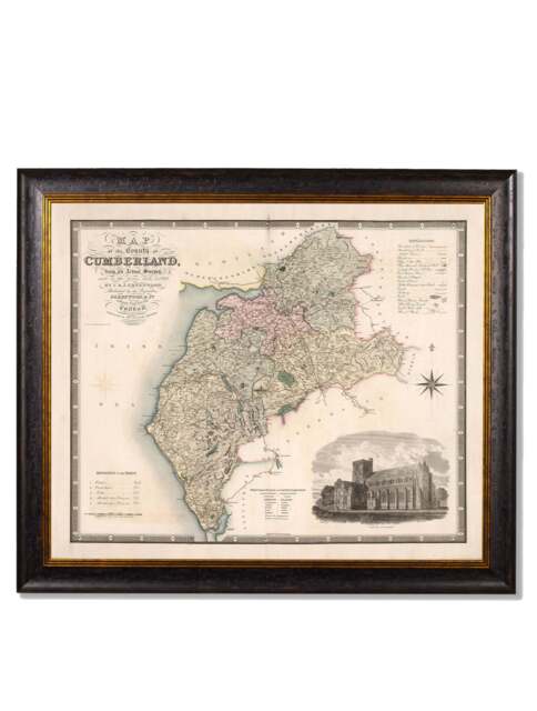 c.1830 County Maps of England - 70 x 84cm / Oxford / Cumberland by ...