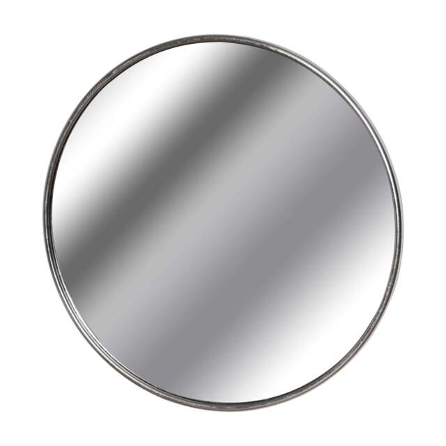 Silver Foil Large Circular Metal Wall Mirror by Furniture Edit ...