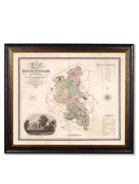 c.1830 County Maps of England - 70 x 84cm / Oxford / Buckinghamshire by ...