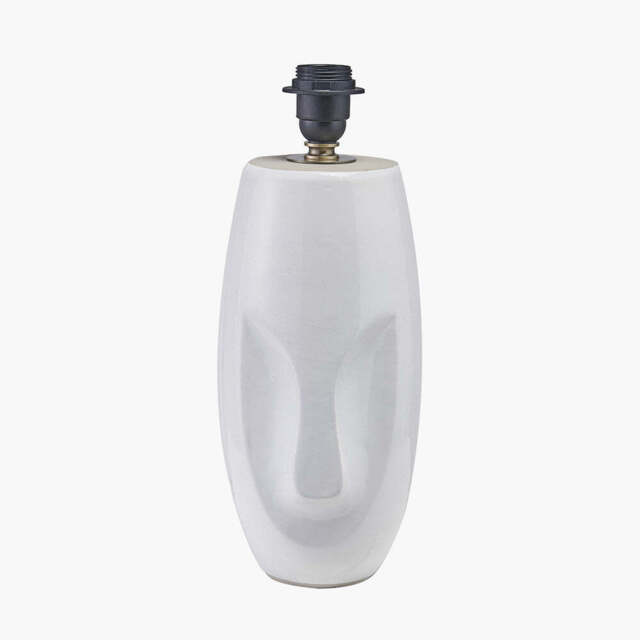 Visage White Face Design Small Stoneware Table Lamp Base by Furniture ...