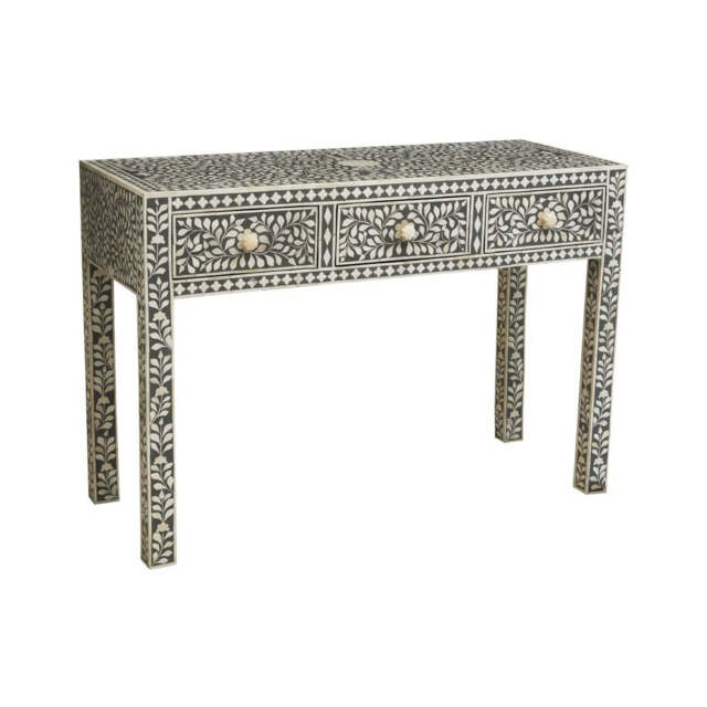 Fusion Three Drawer Study Desk Console Dressing Table by Furniture Edit ...