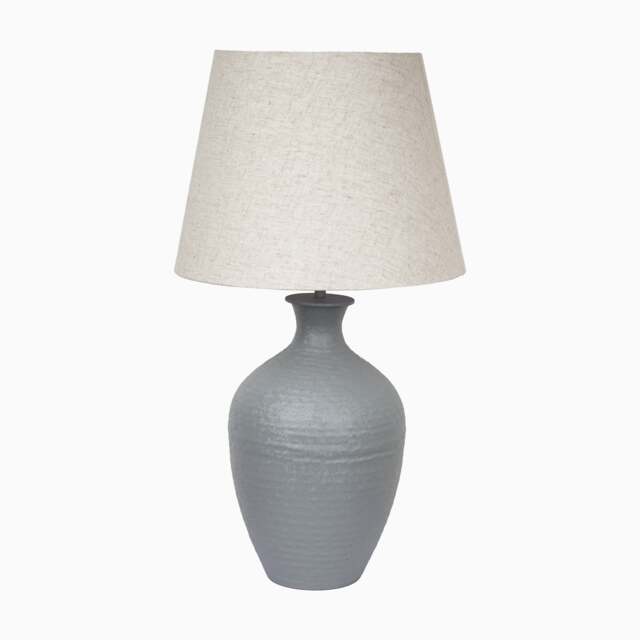 Mabel Smokey Grey Metal Table Lamp by Furniture Edit | ufurnish.com