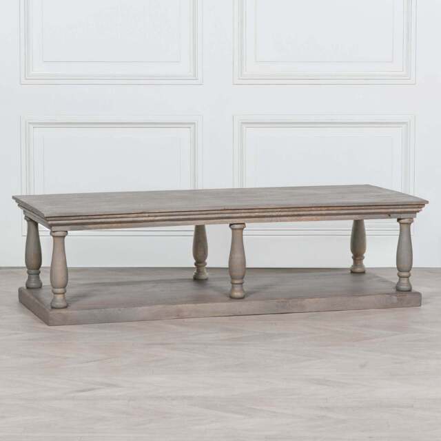 Rustic Column Coffee Table by Furniture Edit | ufurnish.com