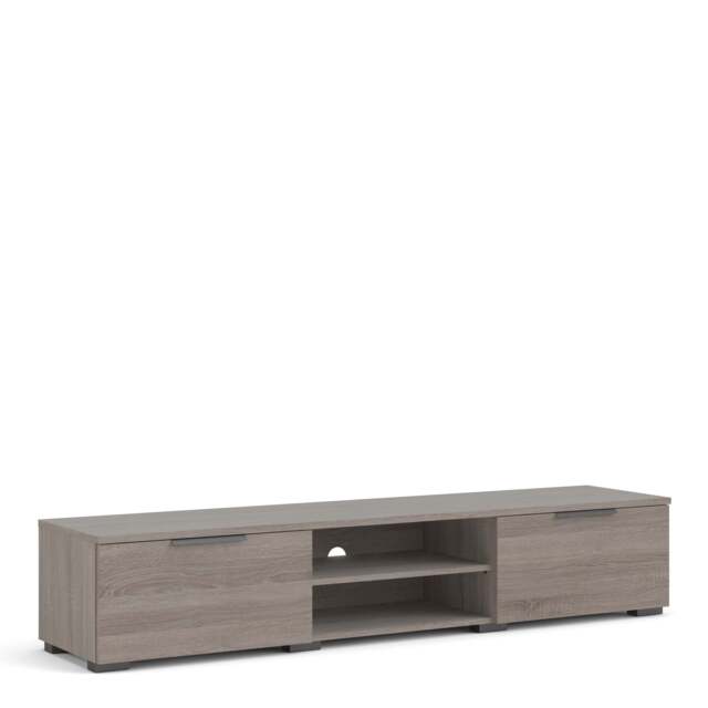 Match TV Unit 2 Drawers 2 Shelf in Truffle Oak by Furniture Edit ...