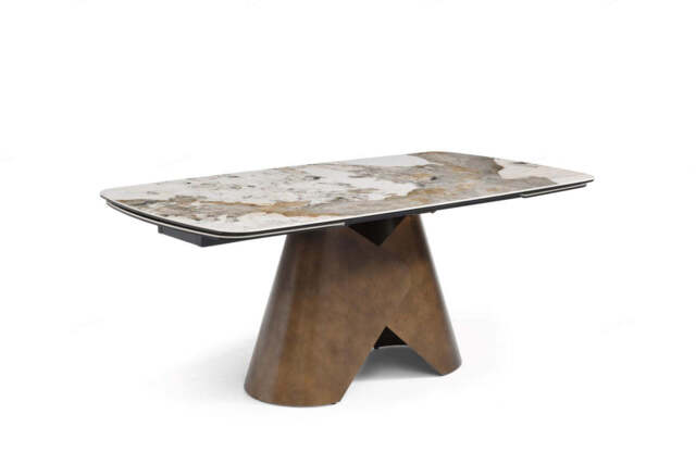 Feretti Extending Dining Table Matt White Pandora Italian Ceramic by ...