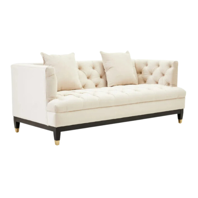 Sefira 2 Seat Ivory Fabric Sofa by Furniture Edit | ufurnish.com