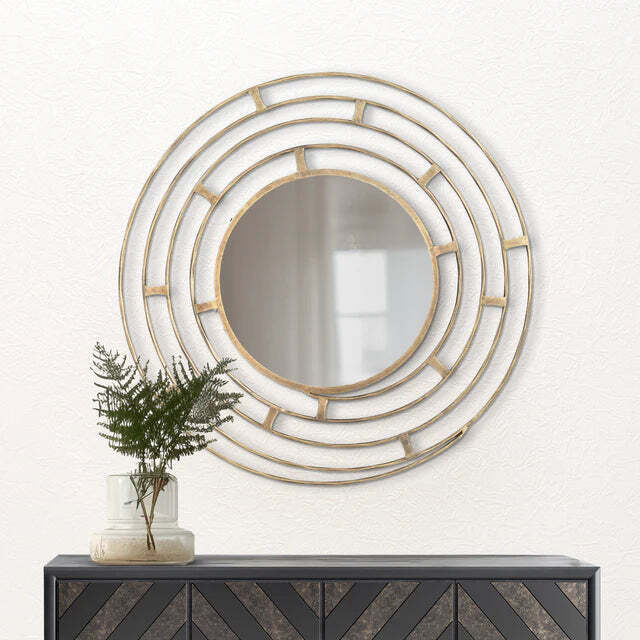 Echo Iron Wall Mirror by Furniture Edit | ufurnish.com