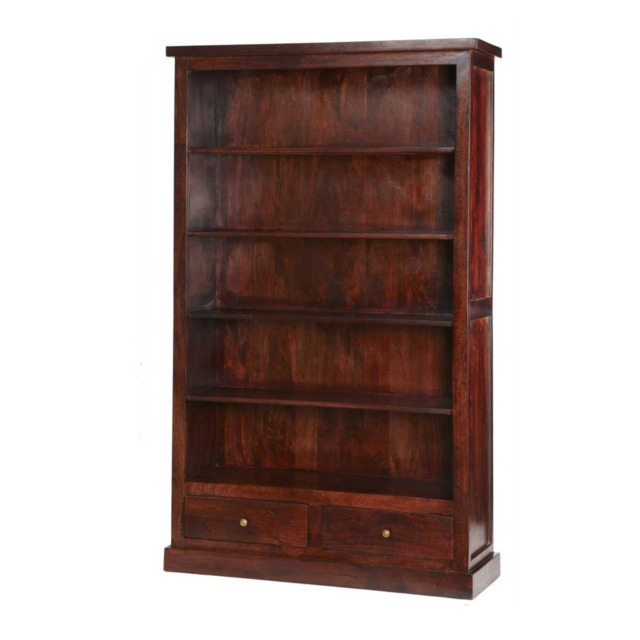 Duval Dark Mango Large Bookcase by Furniture Edit | ufurnish.com