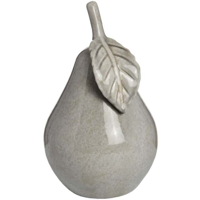 Antique Grey Large Ceramic Pear by Furniture Edit | ufurnish.com