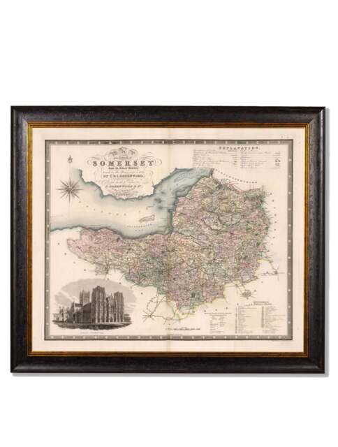 c.1830 County Maps of England - 70 x 84cm / Oxford / Somerset by ...