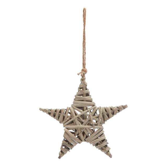The Noel Collection Medium Wicker Star Decoration by Furniture Edit ...
