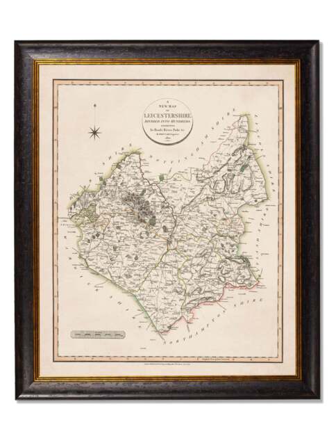 c.1806 County Maps of England - 84 x 70cm / Oxford / Leicestershire by ...