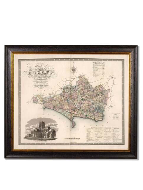 c.1830 County Maps of England - 70 x 84cm / Oxford / Dorset by ...
