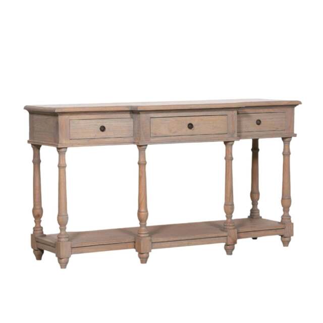 Rustic Wooden Breakfront Console by Furniture Edit | ufurnish.com