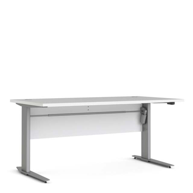 Prima Desk 150cm in White with Height Adjustable Legs with Electric ...