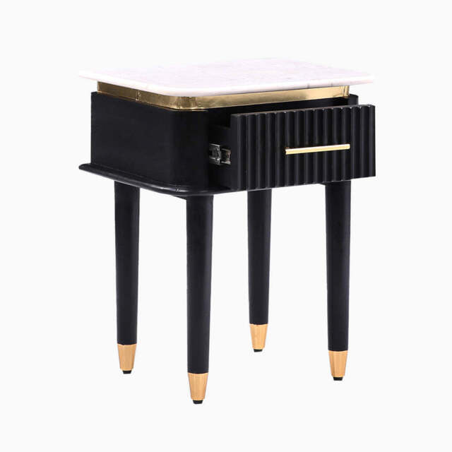 Aida Marble Top Side Table by Furniture Edit | ufurnish.com