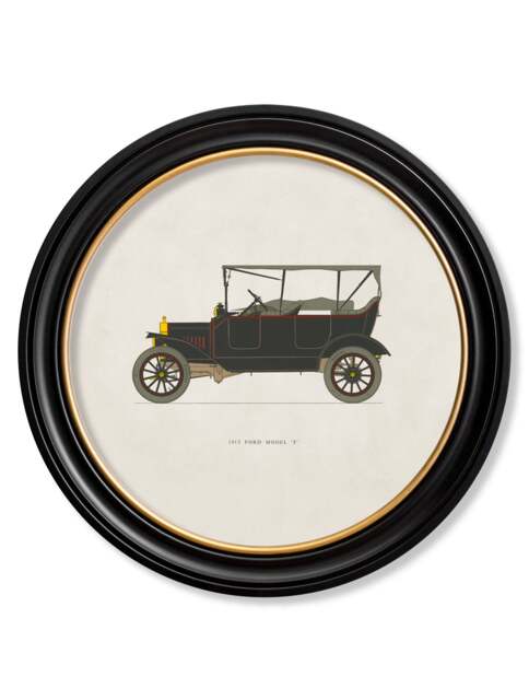 1915 FORD MODEL 'T' in Round Frame - 70 x 70cm / Oxford Round by ...