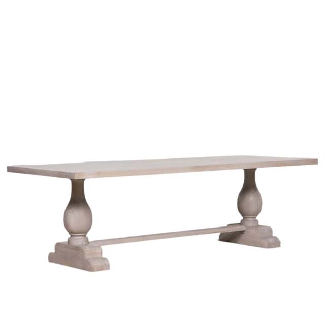Blanche Wood Rustic Rectangular Dining Table 260cm by Furniture Edit ...