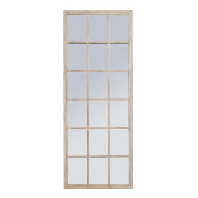 Tall Washed Wood Window Mirror by Furniture Edit | ufurnish.com