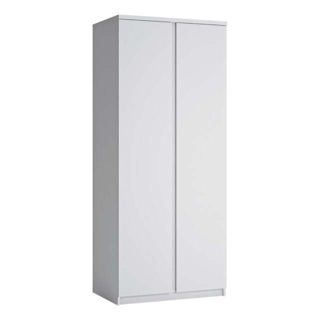 Fribo 2 Door Wardrobe in White by Furniture Edit | uFurnish.com