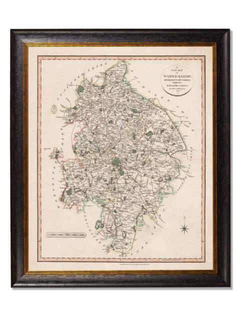 c.1806 County Maps of England - 84 x 70cm / Oxford / Warwickshire by ...