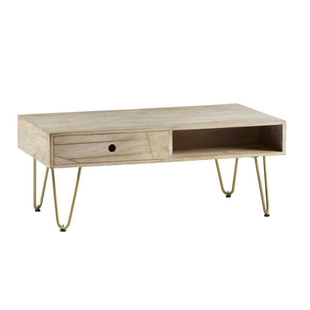 Rook Rectangular Coffee Table with Drawer by Furniture Edit | ufurnish.com