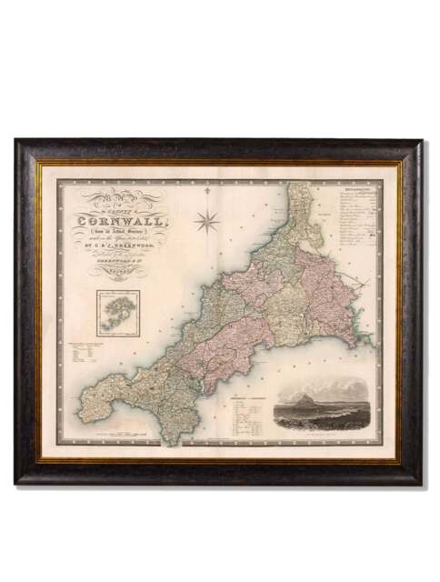 c.1830 County Maps of England - 70 x 84cm / Oxford / Cornwall by ...