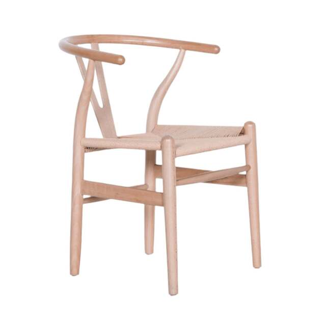 Wishbone Natural Wooden Dining Chair by Furniture Edit | ufurnish.com